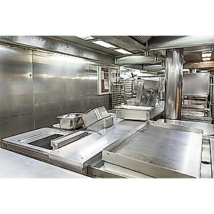 HOODMART 48” x 84” Metal Wall Panels, Set of 3 - High Quality Stainless Steel Sheet with Seams & End Caps, Back Splash Guard for Food Trucks, Restaurants, and Trailers