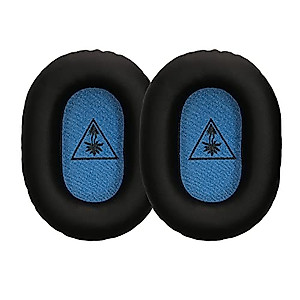 kwmobile Ear Pads Compatible with Turtle Beach Beach Recon 70 Earpads - 2X Replacement for Headphones - Black