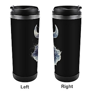 Valhalla-Viking Norse Mythology God Travel Coffee Mug Reusable Insulated Drinking Cup with Lid for Home Outdoor Works 13 Oz