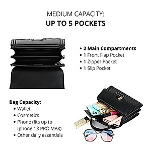 Scarleton Top Handle Satchel Purses for Women, Shoulder Bag Purse, Crossbody Bags for Women, Handbags for Women Mini, H208301A - Black