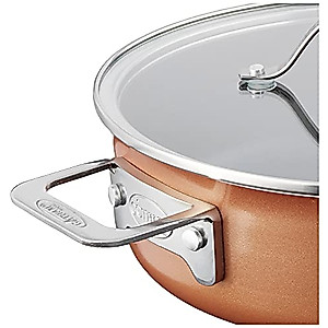 Gotham Steel Stackable 3 Piece Frying Pan Cookware Set– Stackmaster Ultra Nonstick Cast Texture Ceramic Coating, Stacks and Nests within Each Other - Dishwasher Safe