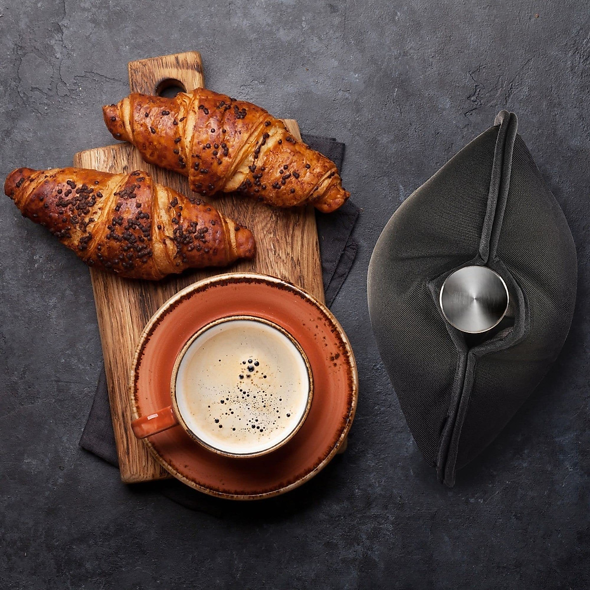 French Press Cozy Cover Insulated in Black - French Press Warmer Koozie Insulator Designed to Keep your Coffee Warmer for Longer - Cafetiere Cover Coffee Press Pot Cosy for Multiple Sizes