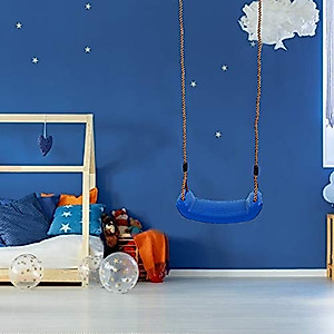 Childrens Garden Swing Seat, Stable PVC Kids Swing Seat Replacement, Plastic Swing Seat for Children, Easy Installindoor, Rope Swing for Adults & Kids, Weatherproof Garden Accessories(Red)