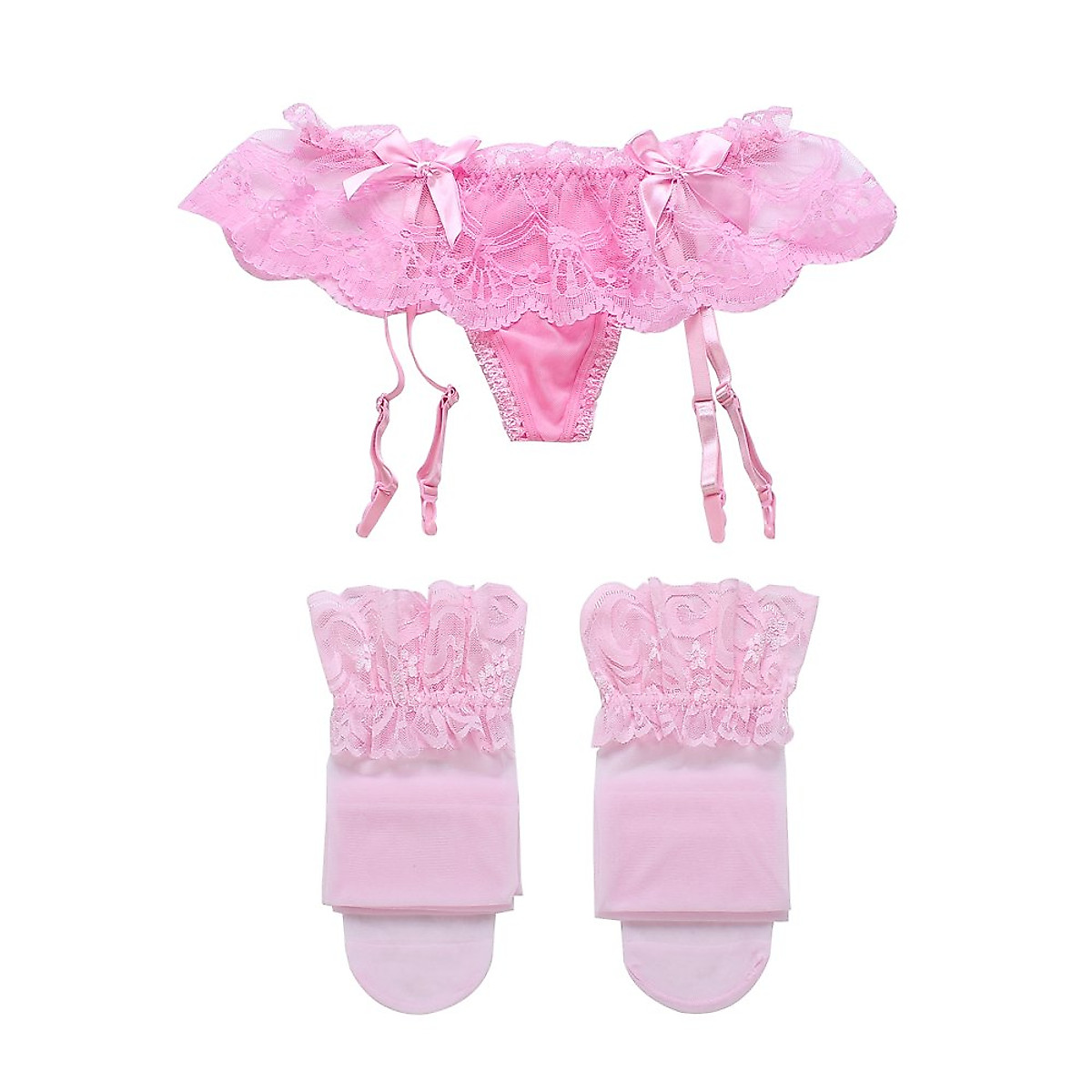 Cszxx Women's Sexy Lace Suspender Garter Belts and Stocking Sets