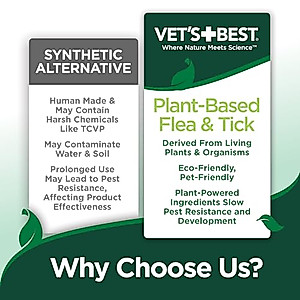 Vet's Best Flea and Tick Repellent Collar for Dogs - Flea and Tick Prevention for Dogs - Plant-Based Ingredients - Small to Large Dog Flea Collar - Up to 20” Neck Size