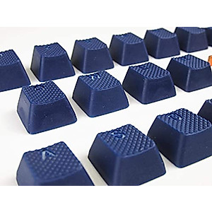 Rubber Gaming Backlit Keycaps Set - for Cherry MX Mechanical Keyboards Compatible OEM Include Key Puller (Dark Blue)