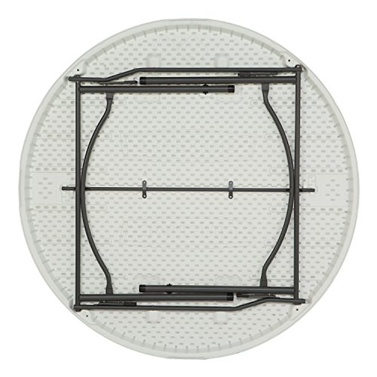 Lifetime 280435 Commercial Round Folding Table, 5 Feet, Almond