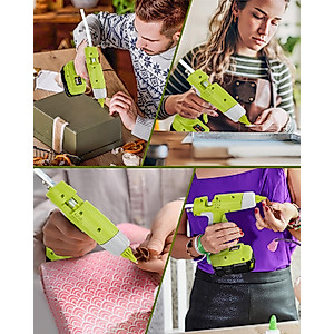 Taingwei Cordless Hot Glue Gun Kit for Ryobi 18v Battery,100W LED Digital Hot Melt Glue Gun with 10pcs 0.43'' Hot Glue Sticks for Home Repair, Arts & Crafts (Battery not included)