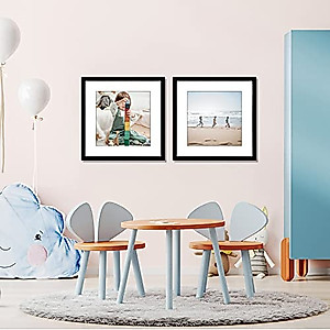 THREELOVE 20x20 Frame Black, Display Picture 16x16 with mat or 20x20 without mat, Photo Poster Picture Frame Wall Mounting Home Decor, 3 PCS