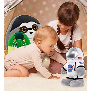 DolliBu Snug Mooshies Standing Astronaut Stuffed Plush Toy - Cuddly Super Squishy Soft Toys, Huggable Big Stuffed Plush for Girls and Boys, Cute Toy Stuffed Pillow for Kids - 9 inches