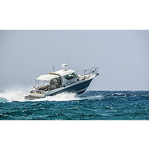 Uniden UM435 Advanced Fixed Mount VHF Marine Radio, All USA/International/Canadian Marine Channels Including New 4-Digit, CDN “B” Channels, 1 Watt/25 Watt Power, Waterproof IPX8 Submersible, White