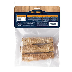 Mon Ami Beef Stuffed Trachea Dog Chews (6 inch, 9 Count) –Trachea Treats for Dogs Made from Grass Fed Beef with Glucosamine & Chondroitin – Natural Dog Treats & High Protein