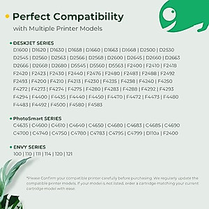 COLORETTO 60XL (1 Black) Remanufactured Printer Ink Cartridge Replacement for HP 60XL 60 XL to use with Envy 110 120 111 114 PhotoSmart C4780 C4680 C4795 C4640 Deskjet F4480 F4440 F2430 F4280