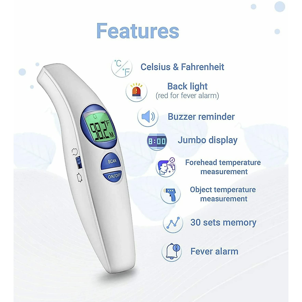 ZenBaby - Noncontact Thermometer - White - Infrared Thermometer Gun