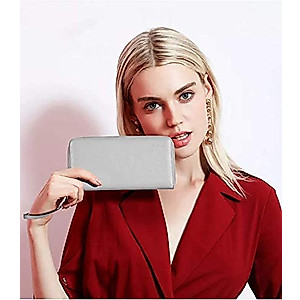 BOSTANTEN Women Designer Handbags Soft Leather Purses and Handbags Satchel Shoulder Bag Bundle with Leather Wallets for Women RFID Blocking Zip Around Credit Card Holder