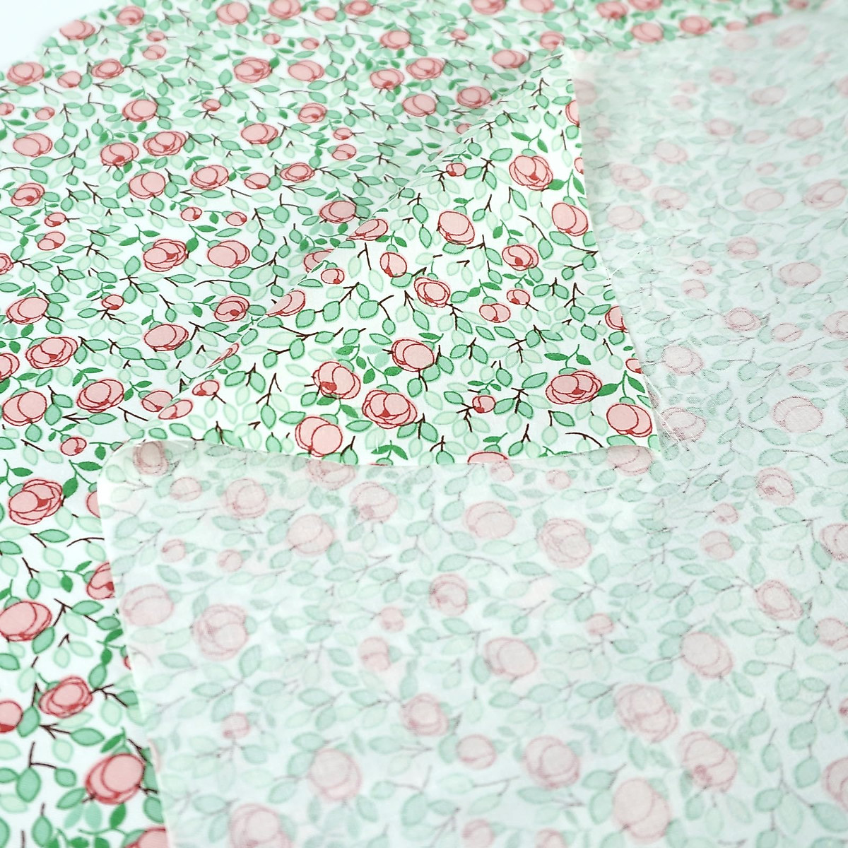 Gnognauq Floral Cotton Fabric Fat Quarter Bundles, 7 Pieces Rose Tulip Pre-Cut Fabric Multi Color Printed Quilting Fabric for Patchwork Sewing Quilting, 18x22 inches