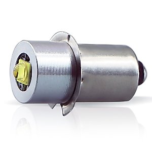 LudoPam Upgrade LED Bulb White 3W DC 4-12V LED Flashlight Bulb Replacement Part Compatible for MagLite Flashlights Torch 3-6 Cell C&D