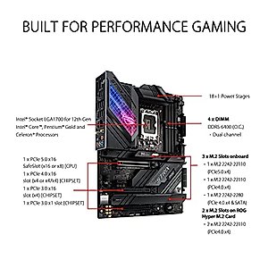 INLAND Performance Plus 2TB GEN 4 SSD with Heatsink Compatible with PS5 + Intel Core i9-12900K Desktop Processor 16 (8P+8E) Cores up to 5.2 GHz Unlocked LGA1700 Desktop Processor with ASUS ROG Strix Z