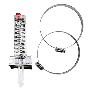 Blue-White Flowmeter for 4 in. PVC Pipe, Horizontal Installation