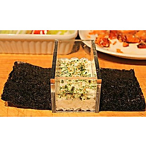 Clear Acrylic Musubi Rice Press Maker with Rectangular Handle Food Safe