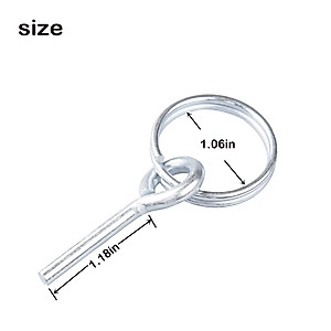 Tent Ring Replacement with Pins - 5pcs Ultra Light Galvanized Tent Pole Connectors Camping Repair Accessories Kit for Outdoor Camping Hiking Travel