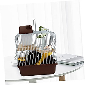 TEHAUX Hamster Cage Gerbils Castle Cage Hamster Auto Waterer Cages and Habitats Chinchilla Cage Accessories Toy Pets Exercise Accessories Hedgehog House Small Animal House Hedgehog Hut