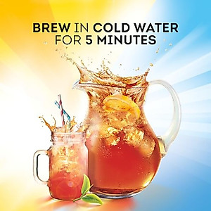 Lipton Cold Brew Family Black Iced Tea Unsweetened Decaffeinated Tea Bags, 22 Count (Pack of 3)