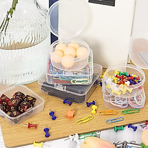 Lohoee 8Pcs Clear Game Tokens Storage Containers,Clear Organizer Storage Box Containers,Board Game Storage Containers for Small Items,Game Pieces,Craft Projects,Components,Dice,Tokens, Accessories