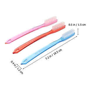 SUPVOX 6pcs Premium Manual Hard Bristles Toothbrush for Adult Teeth Stain Cleaning (Random)