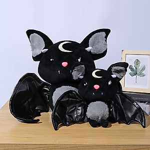 REYBEYOLA Cute Bat Stuffed Animal, Soft Bat Plush Doll Toy Gifts for Kids Birthday, Valentine, Christmas (Black, 11.81in)