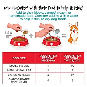 Dinovite Probiotic Supplement for Dogs - Omega 3 for Dogs - Hot Spot Relief - Skin & Coat Supplement for Dogs - 90 Day Supply for Medium Dogs (3.5 lbs)