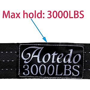 Aotedo 6.5FT x2, Hold 3000 lbs/pcs,Φ10mm carabiners thickness x2,Tree Swing Hanging Straps Kit,Yoga Strap and Stretching Strap for Tree Swings,Hammocks,Flexibility,Physical Therapy Exercise Stretching