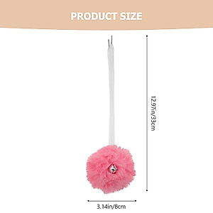 LUOZZY 10 Pieces /5 Pairs Roller Skate Pom Poms with Bells Fluffy Tie-on Roller Skate Pom Poms with Jingle Bells Fuzzy Faux Pom Poms Roller Skate Accessories for Women