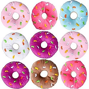 Bottles N Bags Bulk 24 Plush Donuts, Donut Party Supplies Decorations 5" Stuffed Donut with Sprinkles | Donut Toys in Assorted Colors (24 Pack)