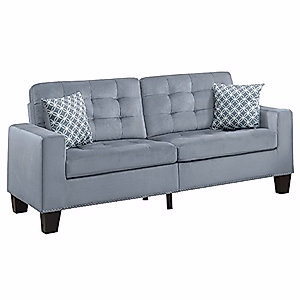 Homelegance Lantana 72" Fabric Sofa, Gray