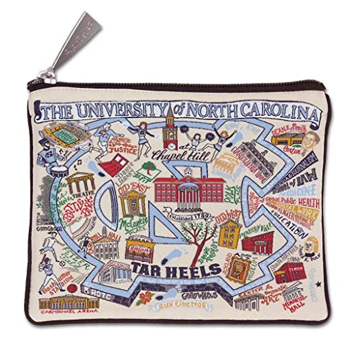 Catstudio University of North Carolina Collegiate Zipper Pouch Purse | Holds Your Phone, Coins, Pencils, Makeup, Dog Treats, & Tech Tools
