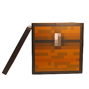 Large 14 x 14 Pixelated Box - Chest | Birthday Party Supplies | Storage Decoration and Prop, Big Birthday Box | Storage Bin Chest With Lid Gift Accessory (Chest Block)