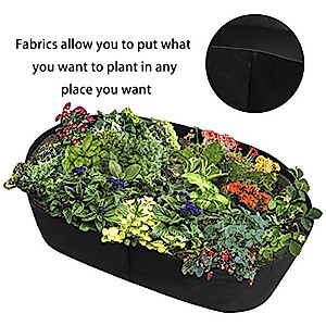 Fabric Raised Planting Bed, Garden Grow Bags Herb Flower Vegetable Plants Bed Rectangle Planter 2‘x4' (3ft x 6ft) (2ft x 4ft)