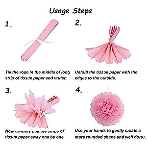 Baby Shower Decorations for Girl - Pink and Gold Baby Shower Decoration It’s A girl & Baby Shower Banner with Paper Lantern Pompoms Flowers Honeycomb Ball Balloons Foil Tassel