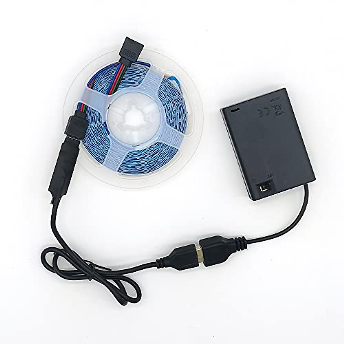 (Pack of 3) USB 3 AA Battery Holder,USB Battery Holder 5V Black with Switch,USB Cable,3 AA Battery Holder with Micro USB Connector