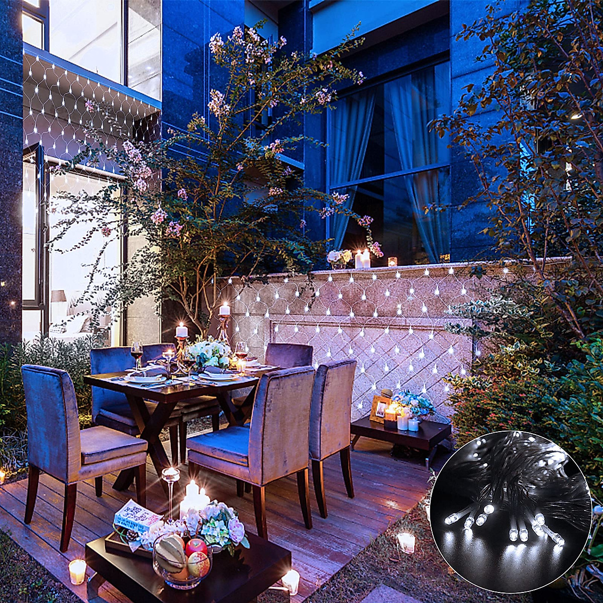 ZAIYW Large Net Lights Outdoor Mesh Lights 660 LED Fairy Net Lights Plug in, 20ft x 13ft with Remote for Indoor Outdoor Curtain Bush Party Wedding Backyard Wall Christmas Tree Decor (Cool White)