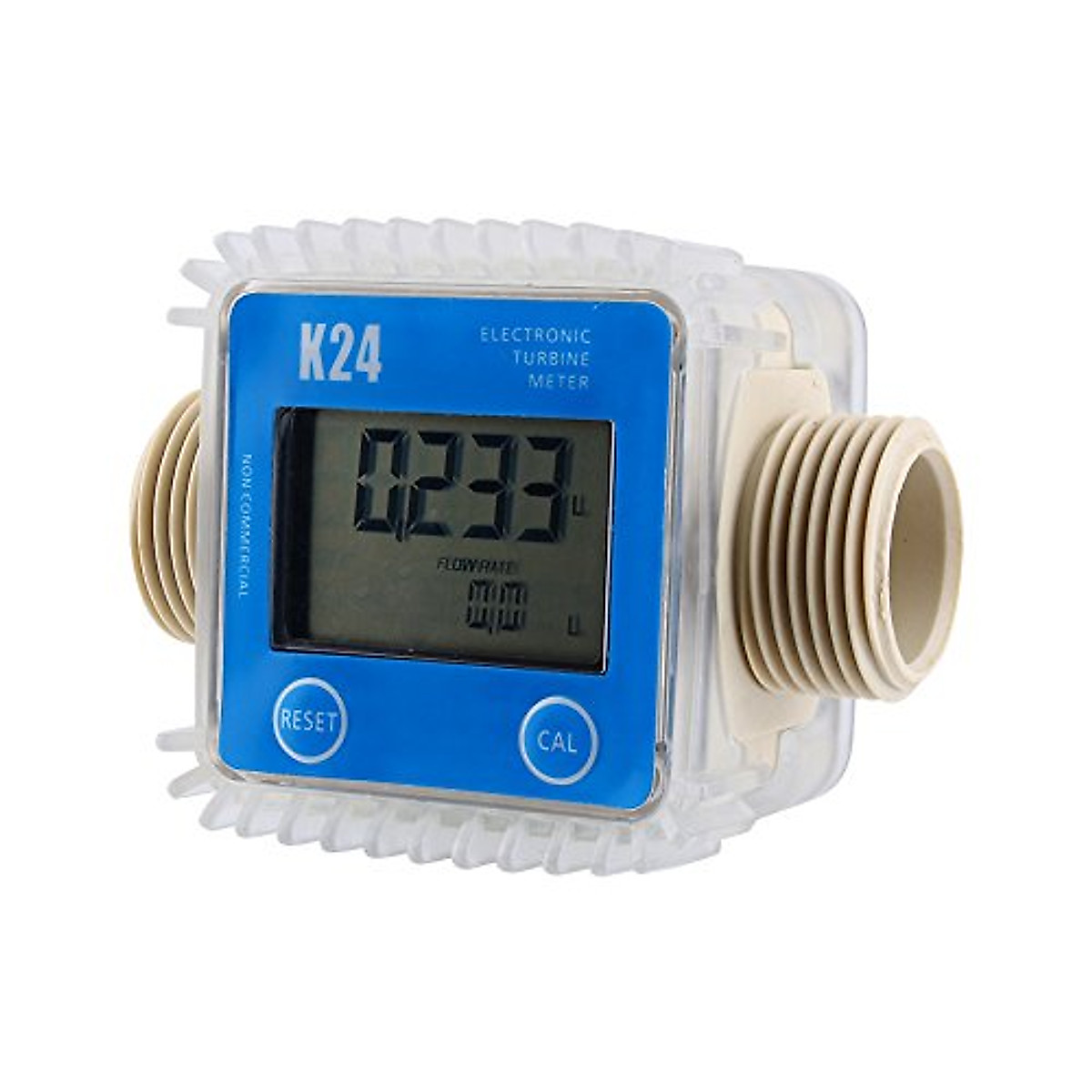 Estink Digital Flow Meter,Professional K24 Turbine Digital Fuel Flow Meter For Chemicals Water