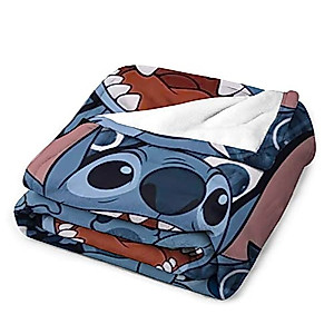 TNHPYEG DIY American Animated Throw Blanket, Flannel Plush Blankets and Throws for Better Sleep, Quality Air Conditioned Blanket 40"x50"