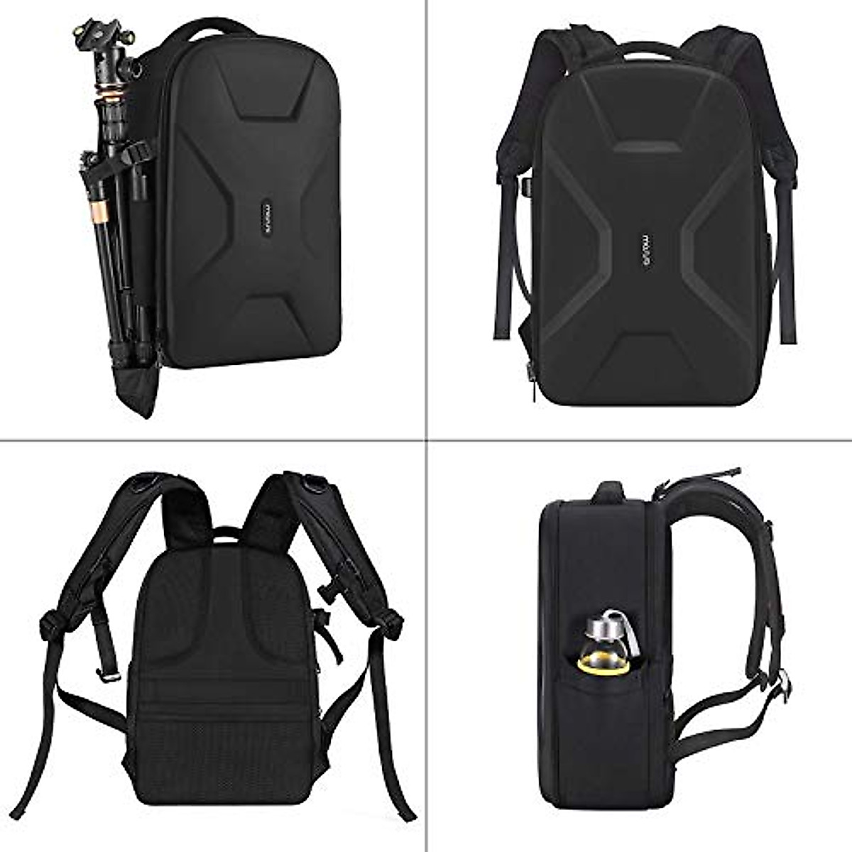 MOSISO Camera Backpack, DSLR/SLR/Mirrorless Photography Camera Bag 15-16 inch Waterproof Hardshell Case with Tripod Holder&Laptop Compartment Compatible with Canon/Nikon/Sony, Black