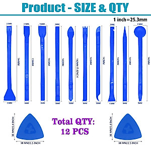 SYJINHUASY 12 Pieces Carbon Fiber Plastic Scraper Scratch Free Plastic Scraper Multi-Purpose Scraper Non-Scratch Pen-Shaped Cleaning Tool Easy for Cleaning Small and Narrow Space