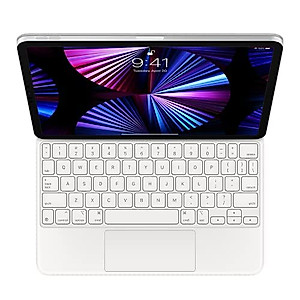 Apple USB-C Magic Keyboard for 11-inch iPad Pro 3rd Gen & iPad Air 4th Gen - White (Renewed)
