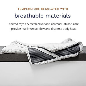 ViscoSoft 3 Inch Charcoal Memory Foam Mattress Topper Twin XL/Extra Long - College Dorm Room Essentials - High Density Ventilated Mattress Pad