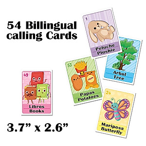 More Fiesta Bilingual Bingo Game Set in English and Spanish, Mexican Bingo for 10 Players - 10 Boards, Full Deck of Cards and Chips