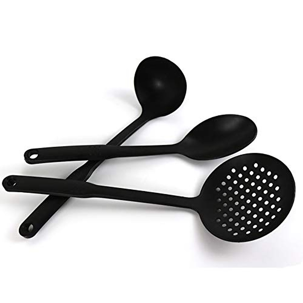 LMMDP 6 PCS Kitchen Utensils Set Non-Stick Dishwasher Safe Cooking Tools Spoon, Slotted Spoon, Spatula, Skimmer, Ladle, Pasta Server