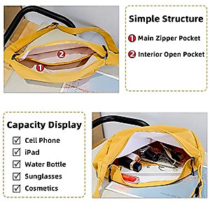 Mudono Hobo Bag for Girls Causal Water Resistant Crossbody Purse Everyday Shoulder Handbag Lightweight Crescent Satchel